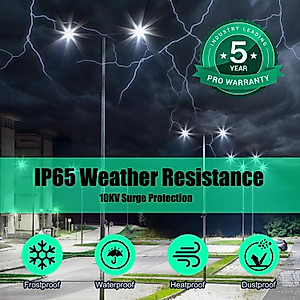 2Pack 400W LED Parking Lot Light 56,000 LM, DLC UL Listed Industrial Parking Lot Flood Lights, Street Area Light IP65 5000K Waterproof 100-277VAC, Stadium Lights Outdoor LED Pole Light w/Slip Fitter