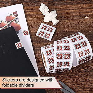 500pcs 2023 Stickers Labels, 2023 File Label Stickers 3/4" x 1-1/2" Rectangle Coded Colored Label Self Adhesive Stickers for Office Supplies Files Embellishment (Holographic Silver)