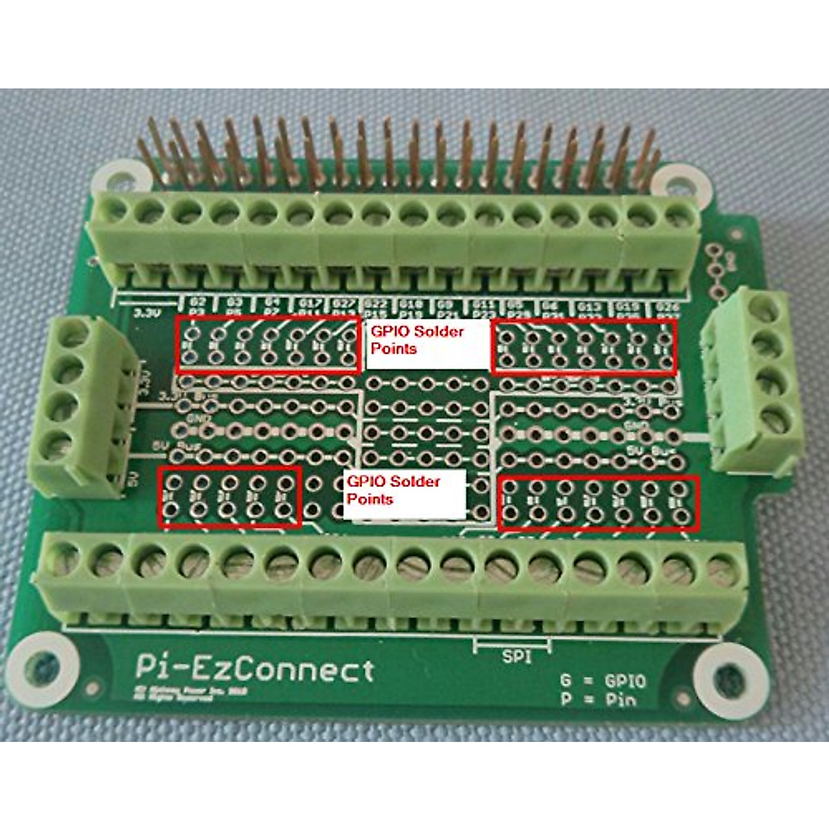 Alchemy Power Inc. Pi-EzConnect. Raspberry Pi 4, Pi 3 etc GPIO Connector. A HAT to Connect GPIOs and sensors to Raspberry a Pi