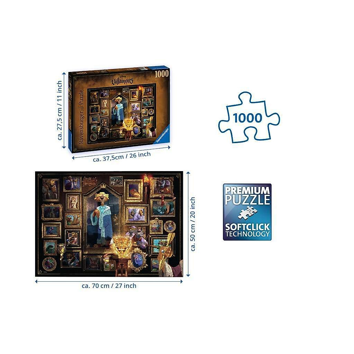 Ravensburger Disney Villainous Prince John 1000 Piece Jigsaw Puzzle for Adults – Every Piece is Unique, Softclick Technology Means Pieces Fit Together Perfectly