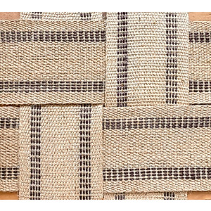 Black Stripe Jute Webbing for Upholstery and Crafts, 3.5 Inches X 12 Yards