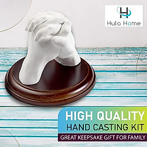 Hand Casting Kit for Couples or Family | Paint & Mounting Plaque Included | DIY Plaster Hand Mold Keepsake Sculpture Kit Gifts for Her, Kids, Weddings, Anniversary
