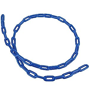 Vifemify 1.5m Children Outdoor Indoor Plastic Coated Iron Playground Swing Link Chain Toy Accessory Swing Sets for Backyard Tools(Blue)