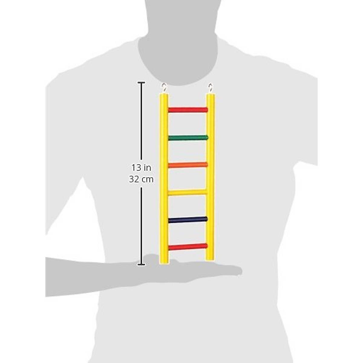 Prevue Pet Products BPV01135 Carpenter Creations Hardwood Bird Ladder with 6 Rungs, 12-Inch, Colors Vary