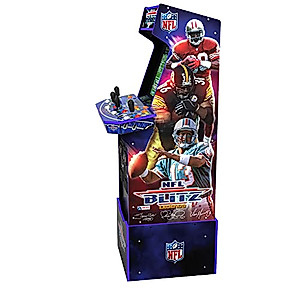 Arcade1Up NFL Blitz Legends Arcade Machine - 4 Player, 5-foot tall full-size stand-up game for home with WiFi for online multiplayer, leaderboards, and a light-up marquee
