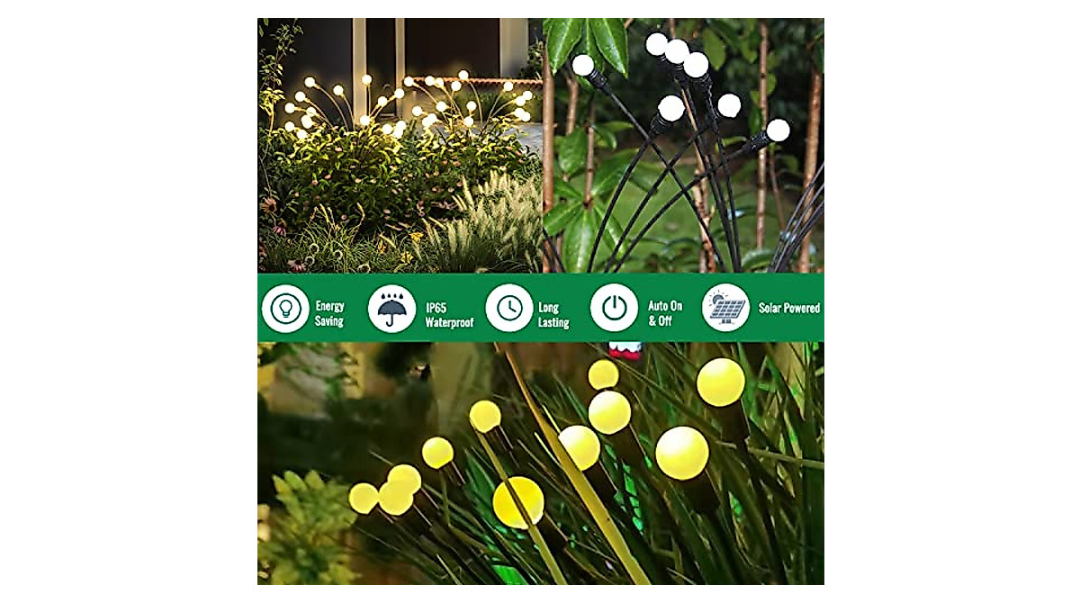 Buy FOCUSKY Solar Firefly Lights – 2 Pack Outdoor Decor