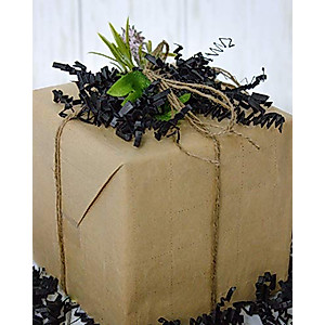 MagicWater Supply Crinkle Cut Paper Shred Filler (2 LB) for Gift Wrapping & Basket Filling - Black