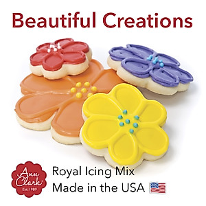 Ann Clark Green Royal Icing Mix, Cookie Icing 4.3-oz. Pouch Makes 2 Cups Green Icing