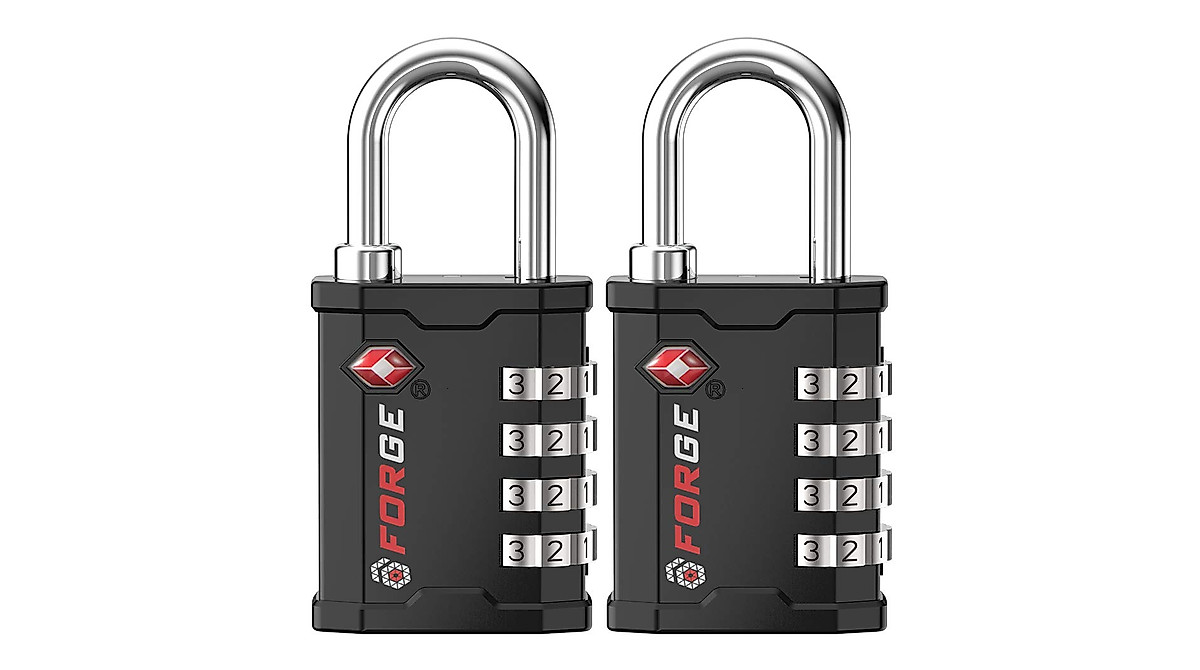 Forge TSA Approved Travel Locks - Durable 4-Digit Combination Locks