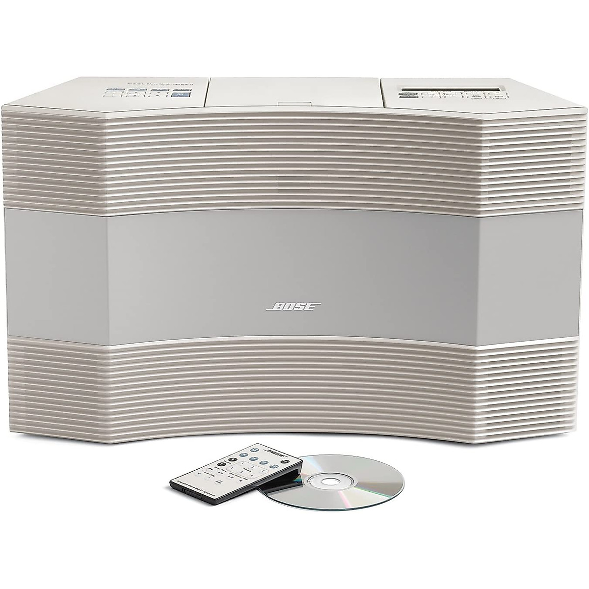 Bose Acoustic Wave Music System II with 5-CD Multi Disc Changer, Platinum White, Compatible with Alexa