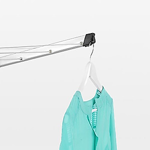 Brabantia Lift-o-Matic Large Rotary Airer Clothesline with Metal Soil Spear, 197 Feet, Silver