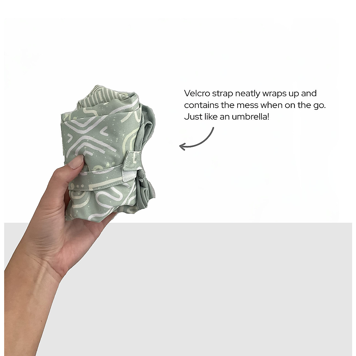 Bibbrella Baby Led Weaning Bibs with Adjustable Backing | Baby Smock Bib for Boys and Girls | 6m-3y Baby Bibs, Abstract Art