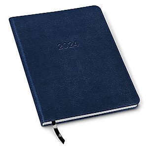 Harbor Large Weekly Planner 2024 - Leida Navy - 9.75x7.5"
