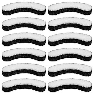 12pcs Cat Water Fountain Filters for NPET WF050 & WF100, Arc-Shaped Foam Sponge for Dog Water Dispenser Clear Pet Water Fountain Filter with Triple Filtration System Replacement Accessories