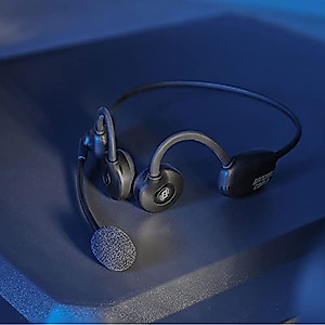 BANDARICOMM Bone Conduction Headphones, Bluetooth Stereo Headsets with Noise-Canceling Mic Boom, IPX6 Waterproof Wireless Headsets for Office Running Outdoors