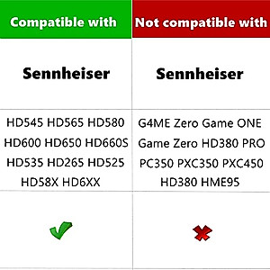 TaiZiChangQin Ear Pads Ear Cushions Earpads Replacement Compatible with Sennheiser HD545 HD565 HD580 HD650 HD660S HD535 HD265 HD525 HD58X HD6XX Headphone