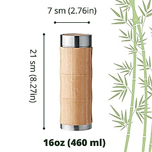 Bamboo Tea Tumbler with Infuser - Enjoy Fresh and Flavorful Tea Anywhere