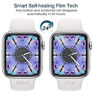 LK 6 Pack Screen Protector Compatible for Apple Watch Series 6 5 4 44mm and Apple Watch Series 3 2 1 42mm, Self-Healing, Max Coverage, Advanced TPU Material, Bubble Free for iWatch 44mm&42mm