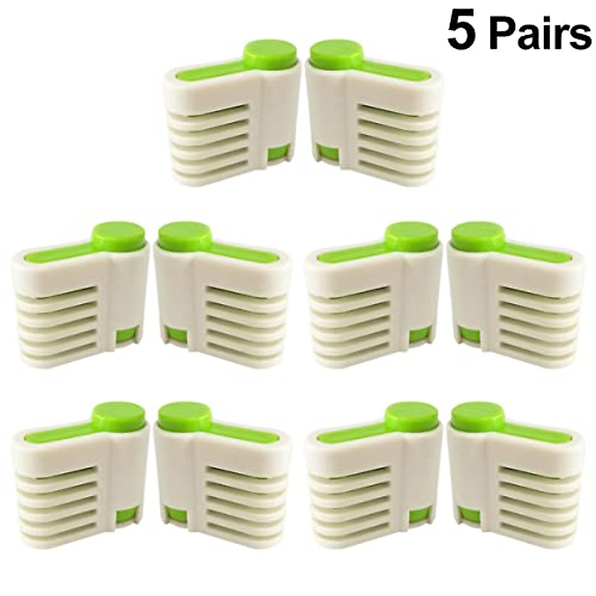 UPKOCH 5pairs Bread Kitchen Stratification Cutting Bakeware Tool Leveler Fixator Cut Slicing Green Slicer Layer Accessories Plastic Shopgreen Layers for Toast Cutter Cake Slice Pastry
