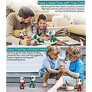 Aubllo Robots Toys for Kids Christmas Stocking Stuffers 2022 New Mini Talking Robots Gifts for Boys Girls Adults with 10 Hours Working Time USB Charging LED Eye Interactive Electronic Toy(Green)