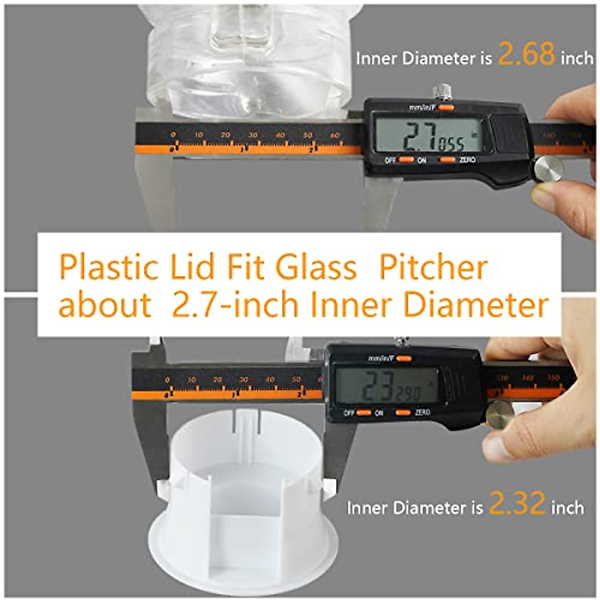 4Pieces Glass Water Pitcher Lids Glass Pitcher Lid Replacement Cap Stoppers for Water Jug Glass Bistro Pitcher,White