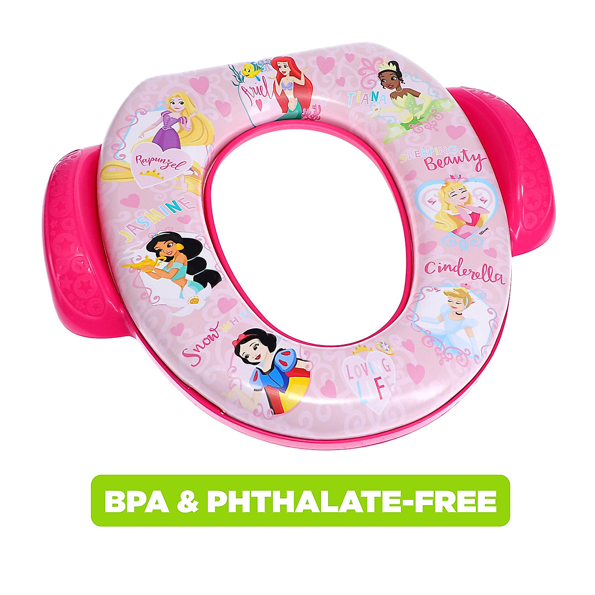 Disney Princess "Loving Life" Soft Potty Seat and Potty Training Seat - Soft Cushion, Baby Potty Training, Safe, Easy to Clean