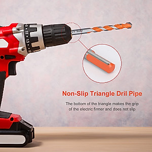 Overlord Punching Masonry Drill Bits Set for Tile, Brick, Cement, Concrete, Glass, Plastic, Cinder Block, Wood, Metal etc,Chrome Plated with Industrial Strength Carbide Tips (10 Pack) by Fryic