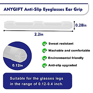 SMARTTOP Eyeglass Ear Grips Sleeve 8Pairs Upgrade anti-slip Silicone Eyeglasses Temple Tips Sleeve Retainer Glasses Ear hooks