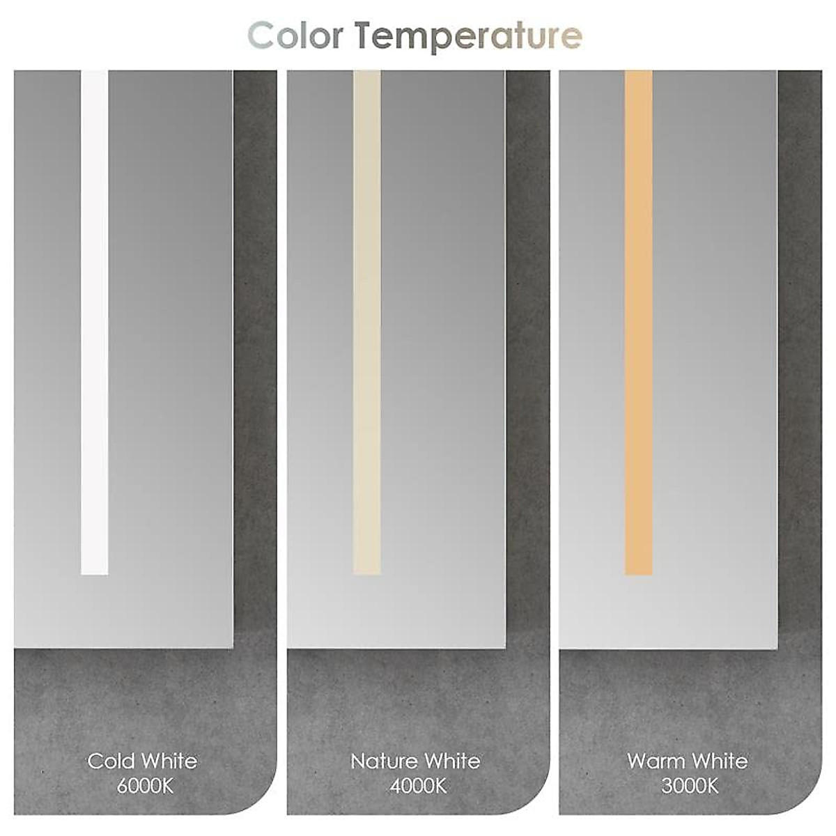 Altair Design Catola 36" Clear Glass Surface-Mount/Recessed LED Mirror Medicine Cabinet