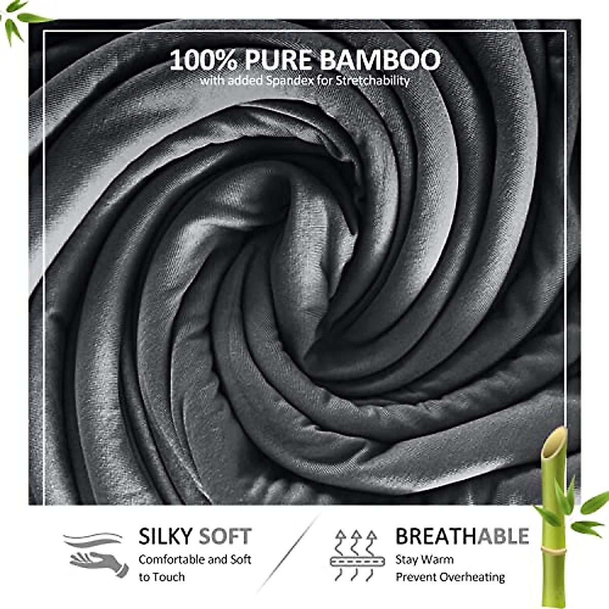 KELOR Luxury Bamboo Wrap Blanket - Single Sided - Stretchy, Lightweight, Soft & Breathable - Cooling Viscose with Spandex, Versatile Wearable Travel Blanket - Shawl - Scarf - Baby Wrap - Grounded Gray