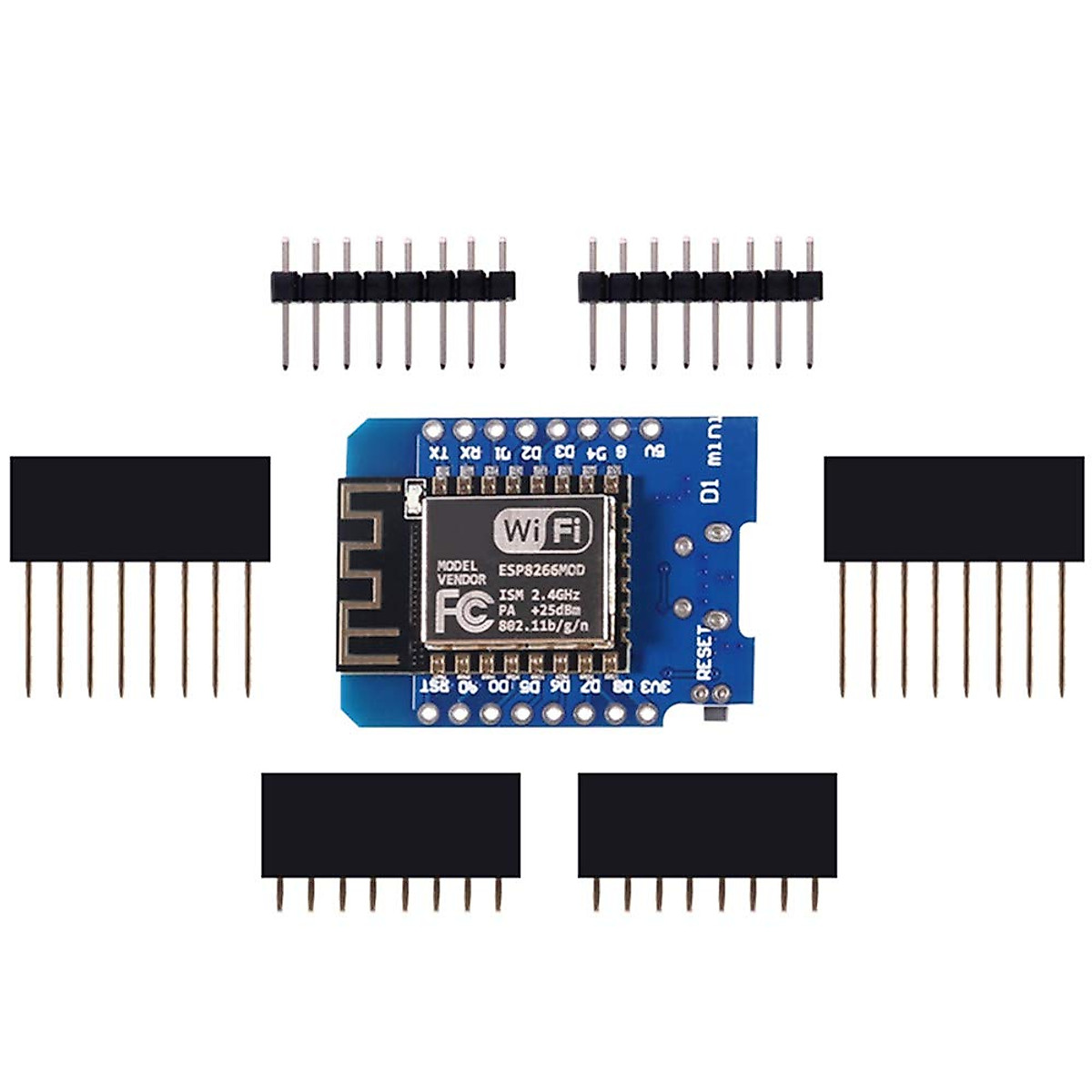 Ultrasir ESP8266 ESP-12 ESP-12F NodeMcu Mini D1 Module Lua 4M Bytes WLAN WiFi Internet Development Board Base on ESP8266 ESP-12F for Arduino,Compatible with WeMos D1 Mini (1pcs)…