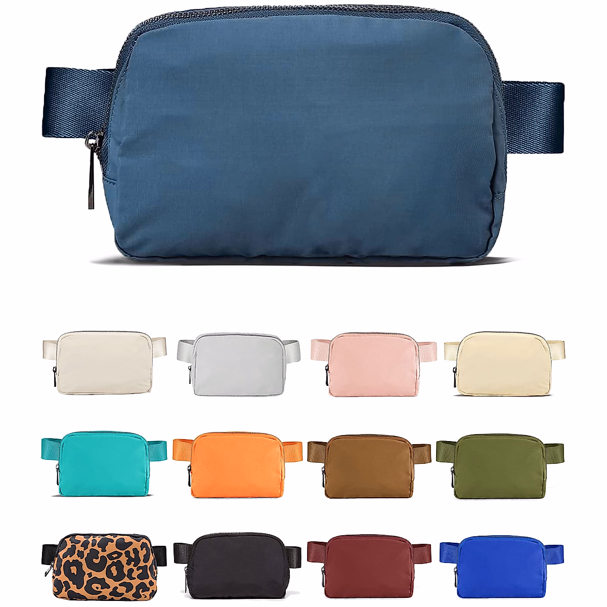 YOSHUYUKI Mini Crossbody Belt Bag - Waterproof Fanny Pack for Women, Fashionable Running Belt Pouch in Navy Blue