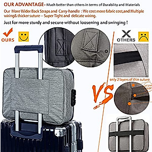 Oxford Document Organizer with Code Lock, Multi-Layer Storage Pouch Credential Bag, Portable Bag Without Vibration for MacBook,Passport,Package File Pocket with 2 Separators (Grey)