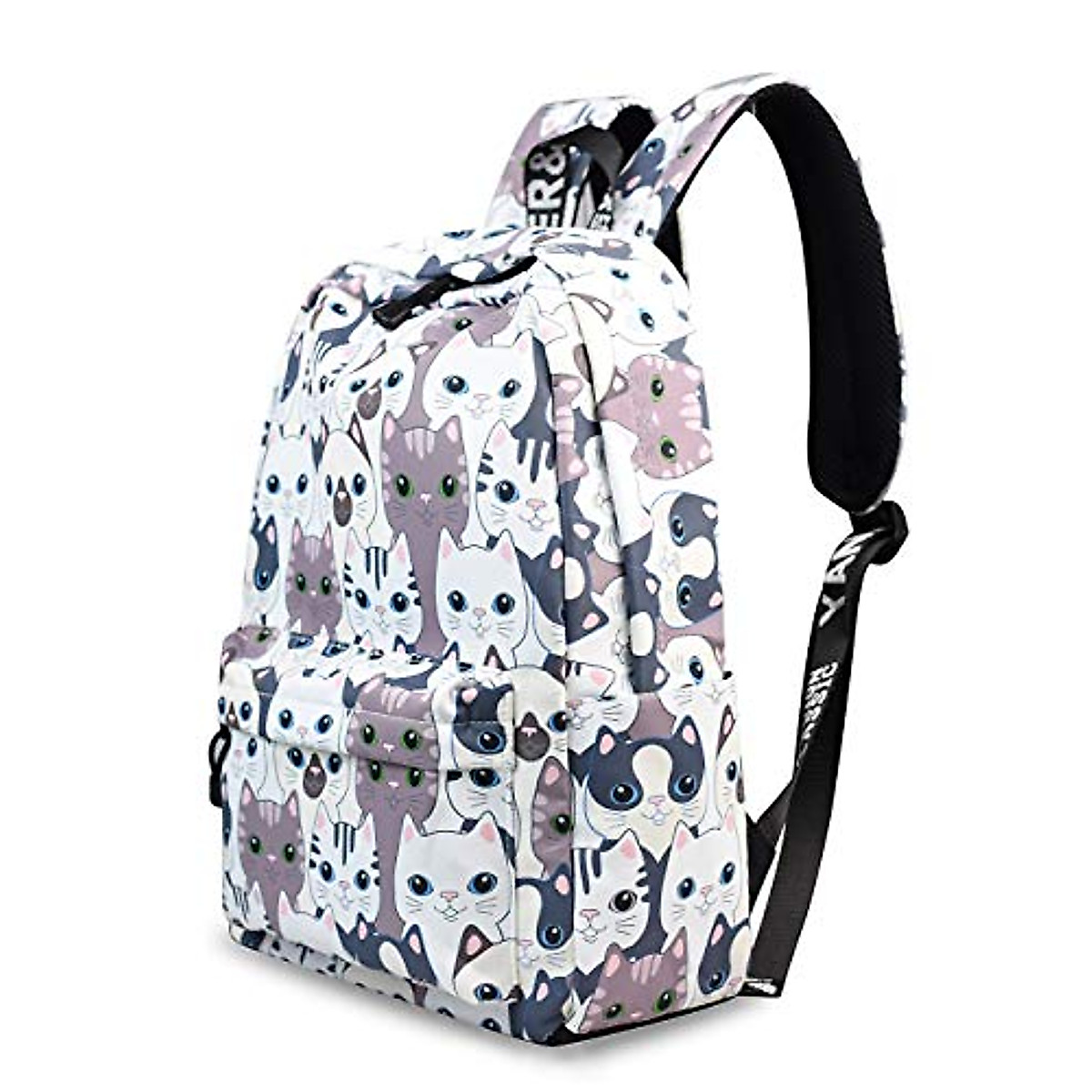 YANAIER Stylish Backpack for Teens School Backpack Bookbags College Laptop Satchel Travel Daypack Cat-1