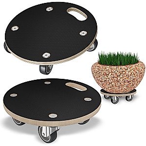 Wood Platform Dolly 4 Wheels Heavy Duty Furniture Mover Dolly 550 Lbs Capacity (2)