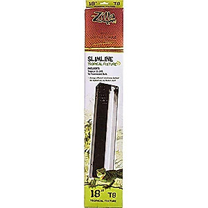 Zilla Slimline Reptile Fluorescent Lighting Fixture with 3-Percent UVB Lamp, 18-Inch