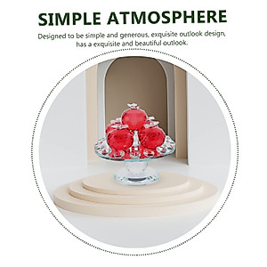 Veemoon Crystal Fruit Plate Glass Fruit Bowl Desktop Decor Home Décor Fruit Tabletop Centerpiece Art Glass Apples Craft Glass Fruit Status Crystal Fruit Tray Crystal Fruit Tray Adornment