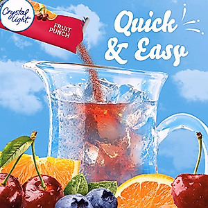 Crystal Light Fruit Punch Iced Tea Powdered Drink Mix - Pack of 2 (20 Packets in total)