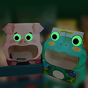 Vanteexpro 1200 Pieces Googly Wiggle Eyes Luminous Wiggle Eyes with Self Adhesive for DIY Crafts 1200 Pieces Muti Sizes