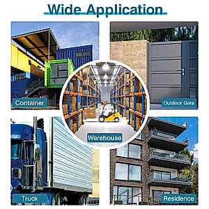 IRONWALLS Black Hidden Shackle Padlock 2 Pack, 73mm/2-7/8” Puck Lock Keyed Different with Hasp, 4pcs Keys & Fixing Screws, Heavy Duty Steel Padlocks for Doors, Trucks, Gates, Trailer