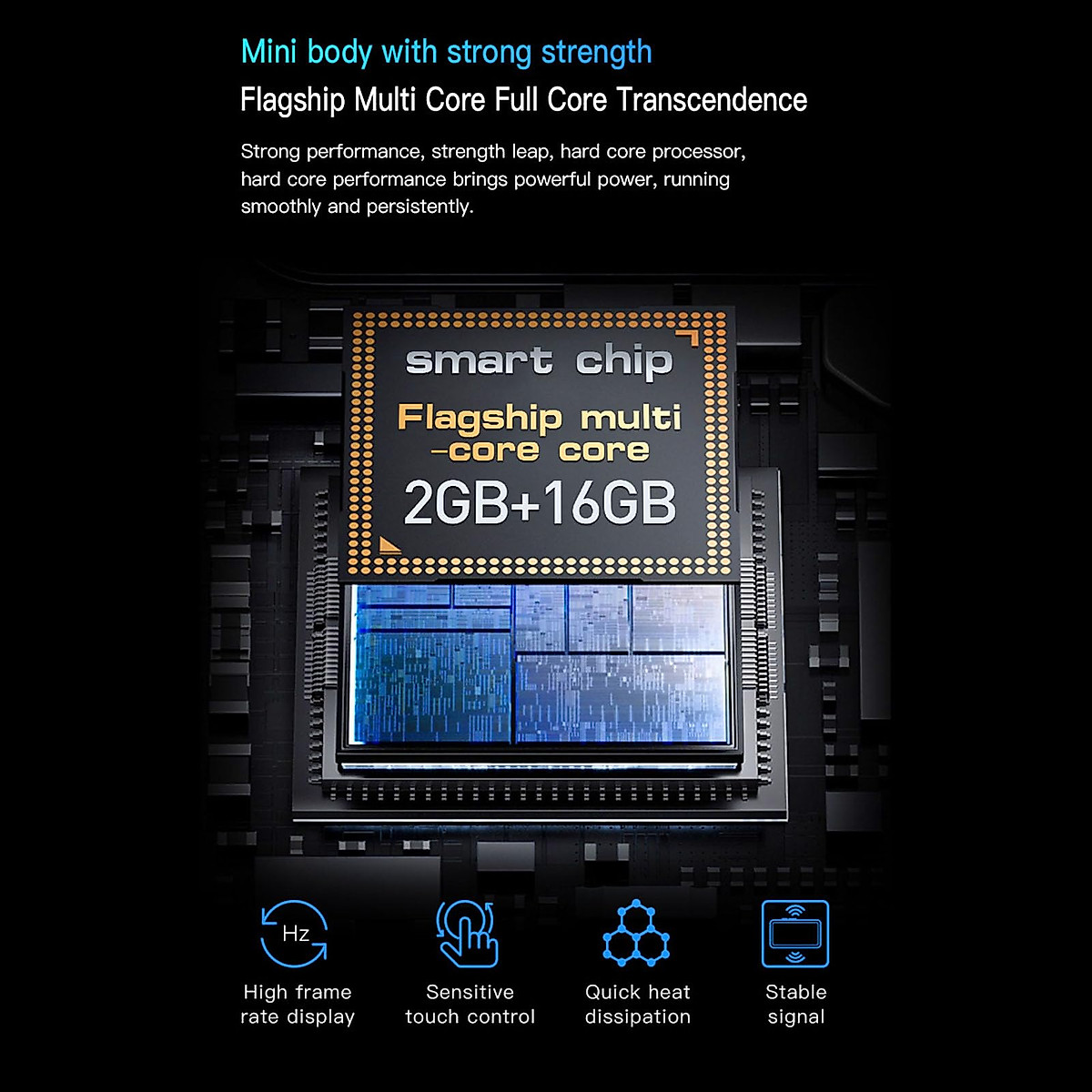 ciciglow XS15 Mini 3G Smartphone, 3.0 Inch Display 2GB 16GB ROM, Dual Sim Mobile Phone, 1000mAh, 0.3MP+2MP Student Pocket Cellphone (Black)