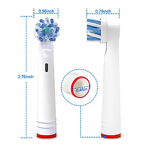 Replacement Brush Heads for Oral B Electric Toothbrush, Compatible with Pro Genius and Smart Series, Including 4 Floss, 4 Cross, 4 Precision & 4 Whitening Brush Heads (16 pcs)…