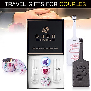 DHQH Mr and Mrs Gifts for Wedding Bridal Shower for Bride and Groom Engagement for Couples Honeymoon Travel Essentials Present for Husband Wife Newlywed Marriage