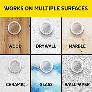 Door Stoppers Wall Protector - Durable Door Stops for Wall with Strong Adhesive - Easy to Install Wall Protectors from Door Knobs Damage (4 Pack, Clear)