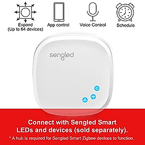 Sengled Z02-hub Hub for Use Smart Products, Compatible with Alexa and Google Assistant, 1 Count (Pack of 1), White