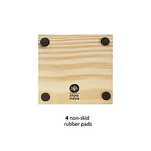 STORE INDYA Wooden tea coffee mug display stand 6 Hook