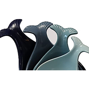 AFYBL Porcelain Ceramic Whale Shaped Bowls Ramekins Set/Stackable White Dipping Bowls with Handle for Fruit, Salad, Candy, Nut, and Snack Set of 3 (whale bowl)