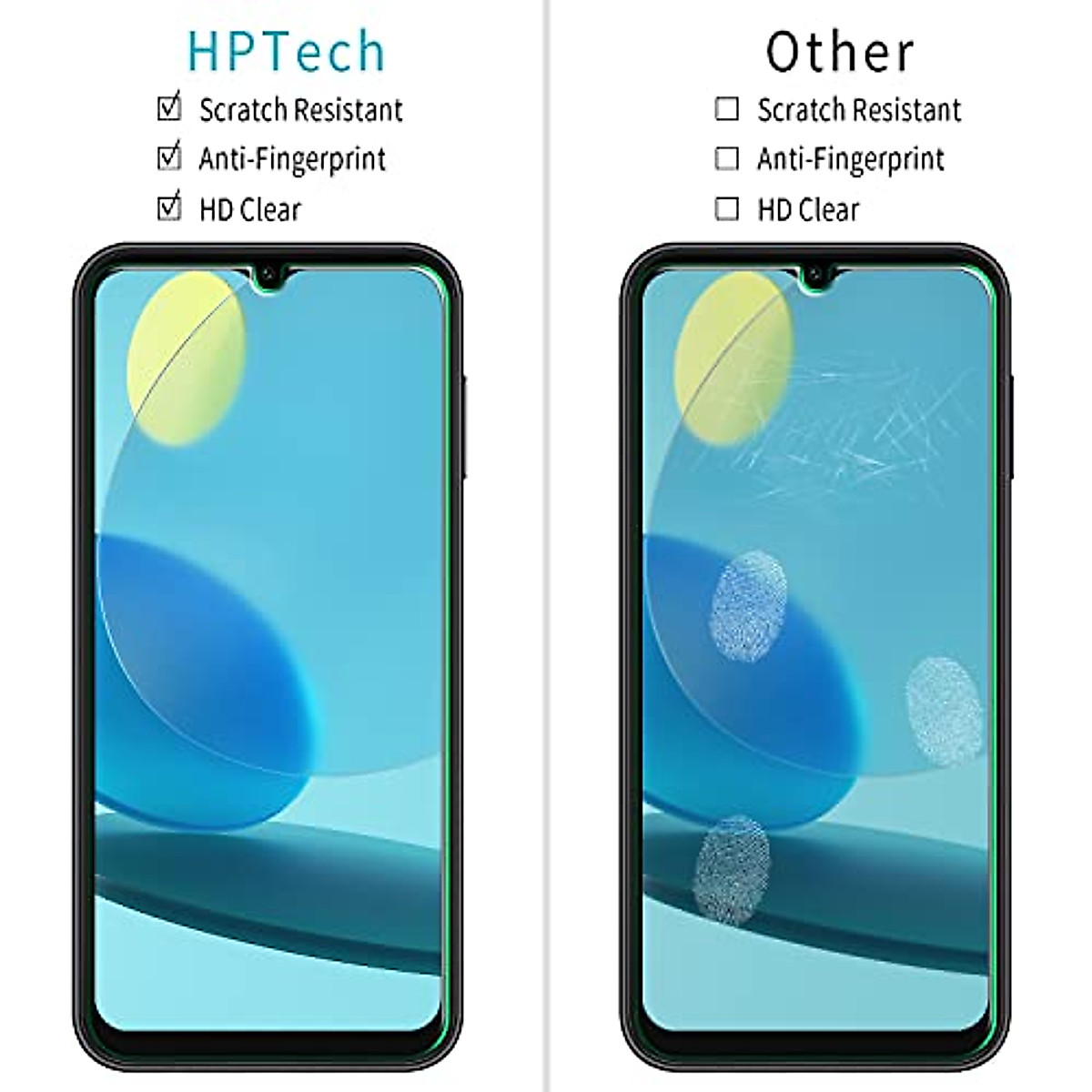 Bencuku by HPTech (2 Pack) Designed for Samsung Galaxy A14 5G Tempered Glass Screen Protector, Anti Scratch, Bubble Free