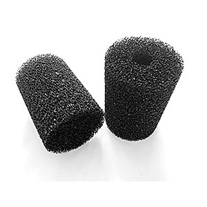 ViaAqua 2 Pack X-Large Overflow Filter Box Intake Round Pre-Filter Foam Sponge 5.91" x 4.13" for Aquariums and Ponds (Coarse 25PPI)