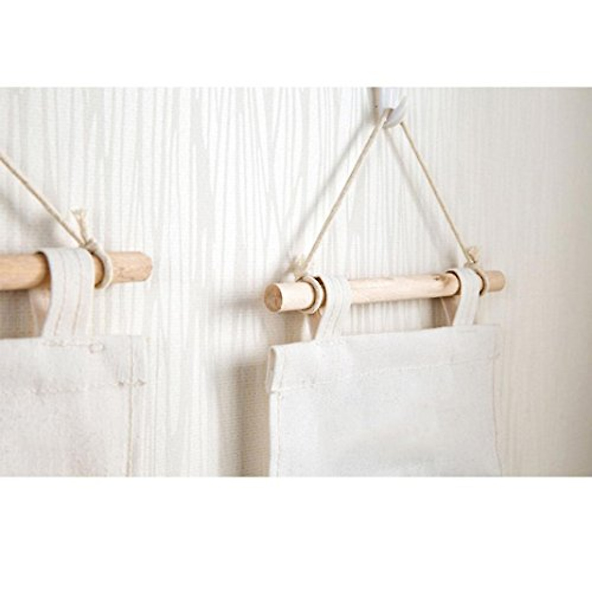 YJYdada 3 Grids Wall Hanging Storage Bag Organizer Toys Container Decor Pocket Pouch (Gray)